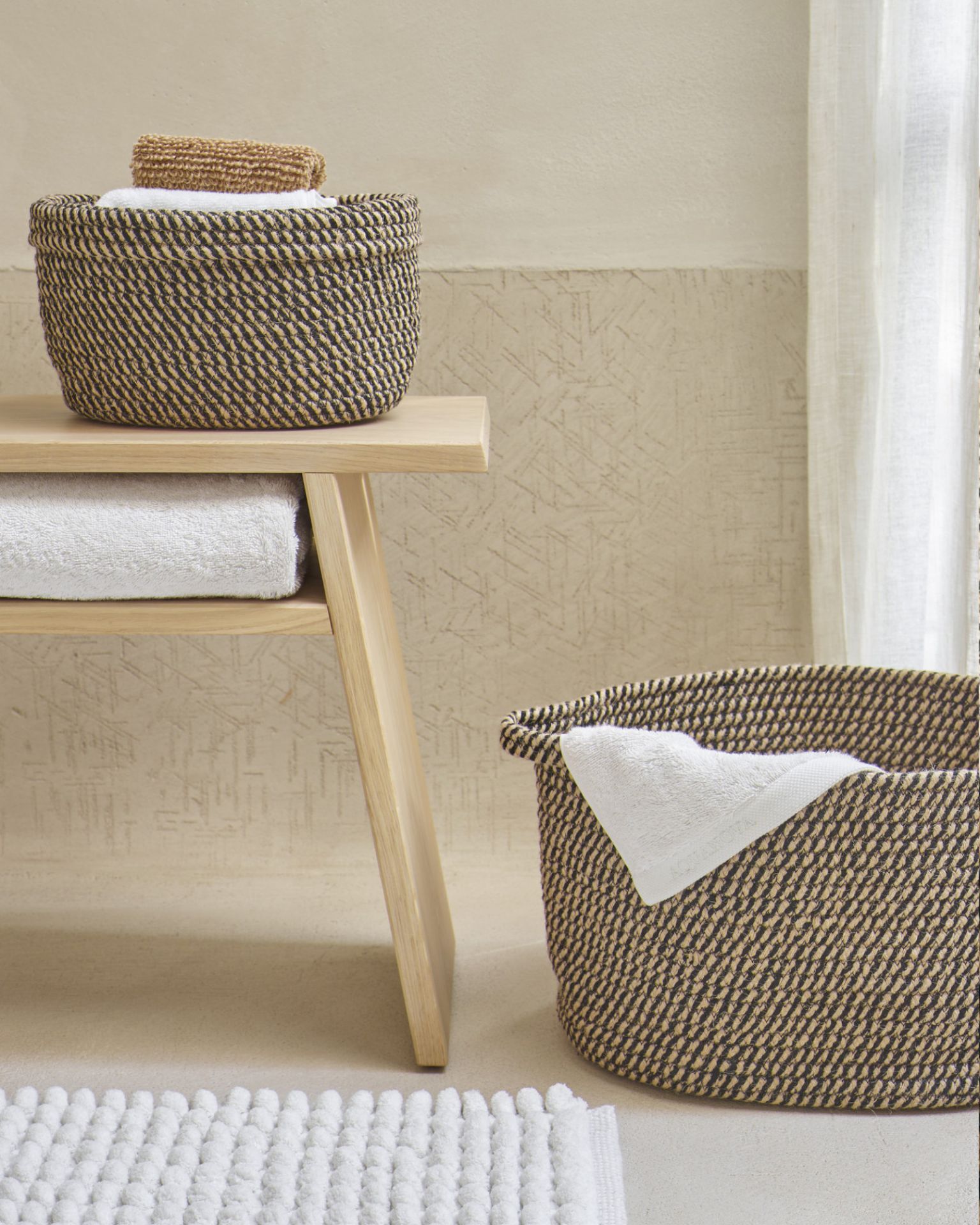 Laundry basket RENA Linen | SM | Linen | WMDRENA016SM